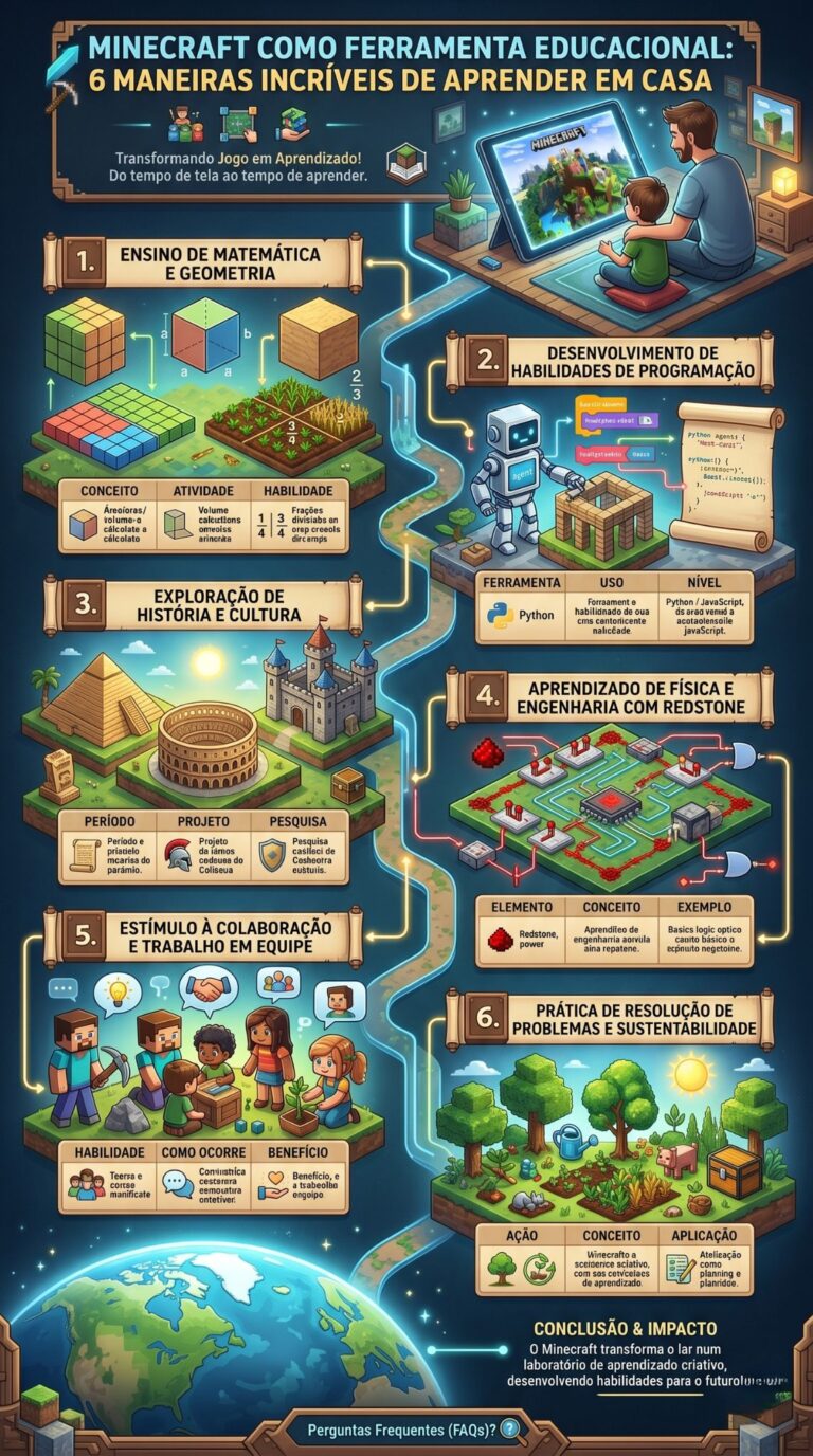 Minecraft como Ferramenta Educacional em Casa