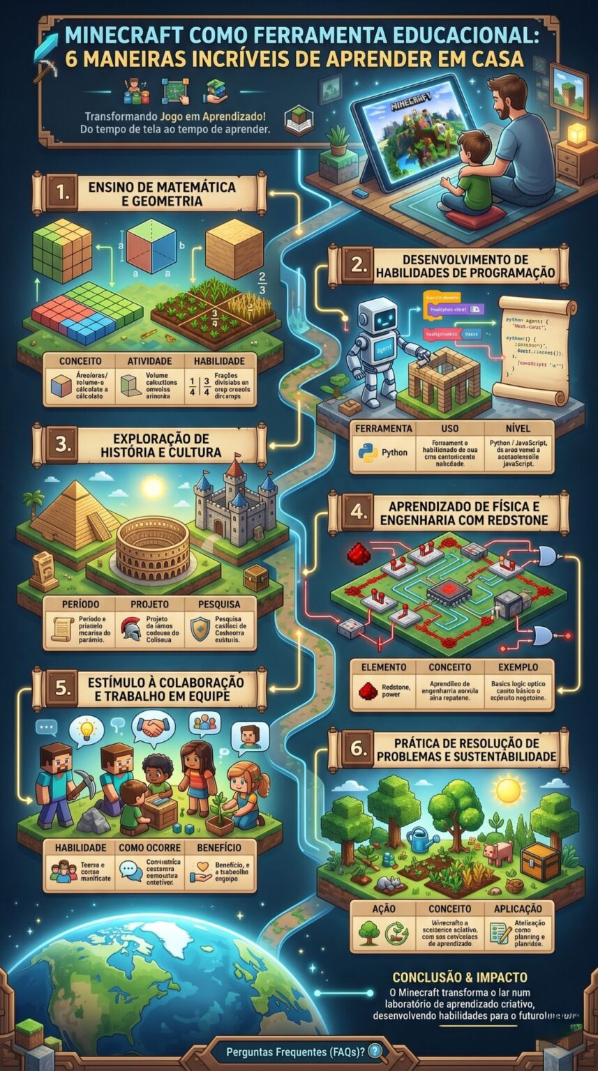 Minecraft como Ferramenta Educacional em Casa